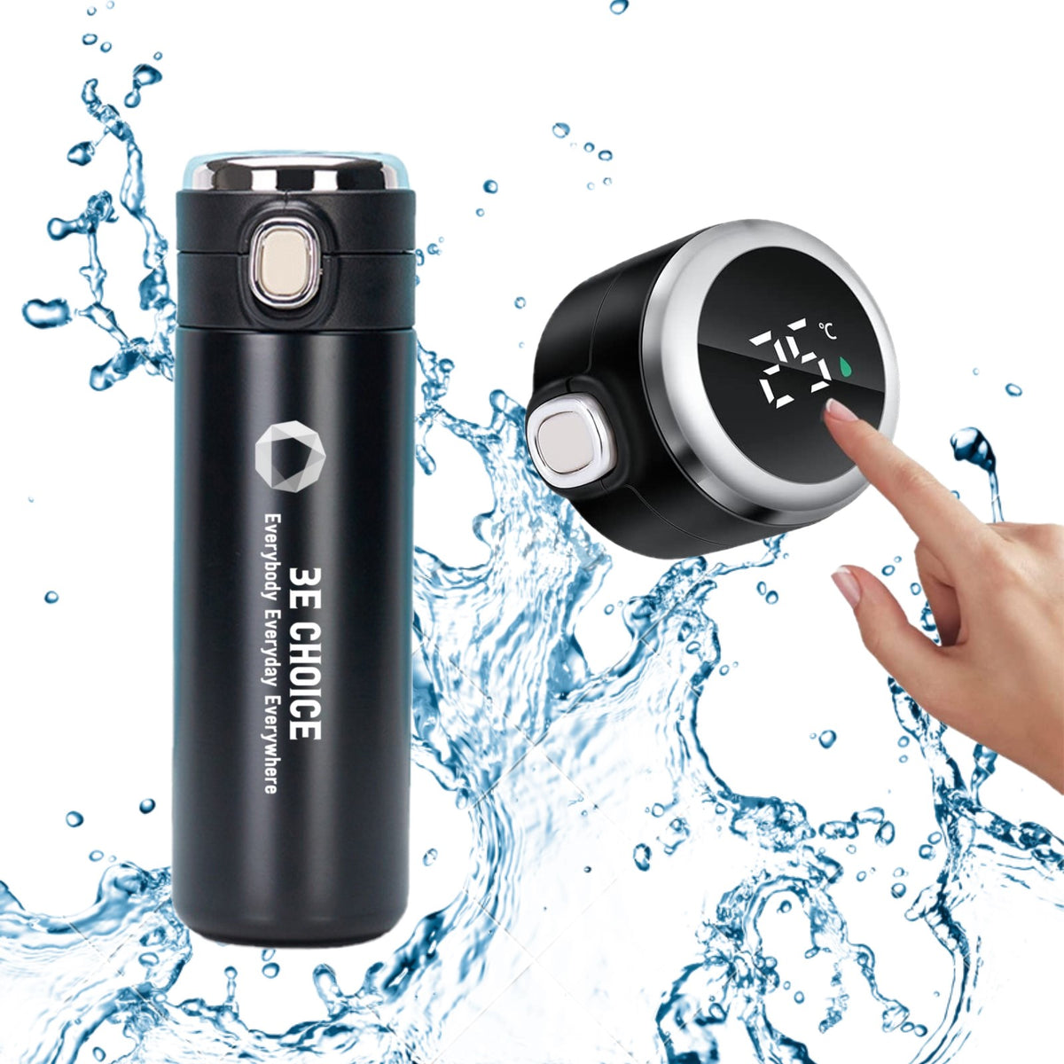 Lux Flask Temperature Display Hot Drink Smart Thermostat Vacuum Flask ...